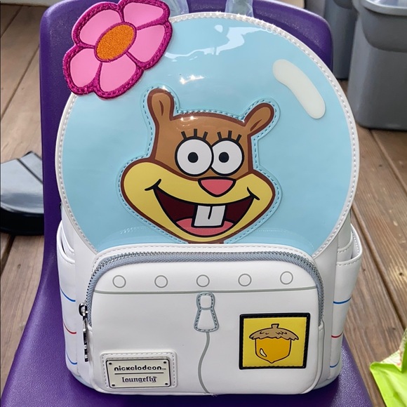 Loungefly | Bags | Loungefly White And Blue Backpack With Sandy Cheeks ...